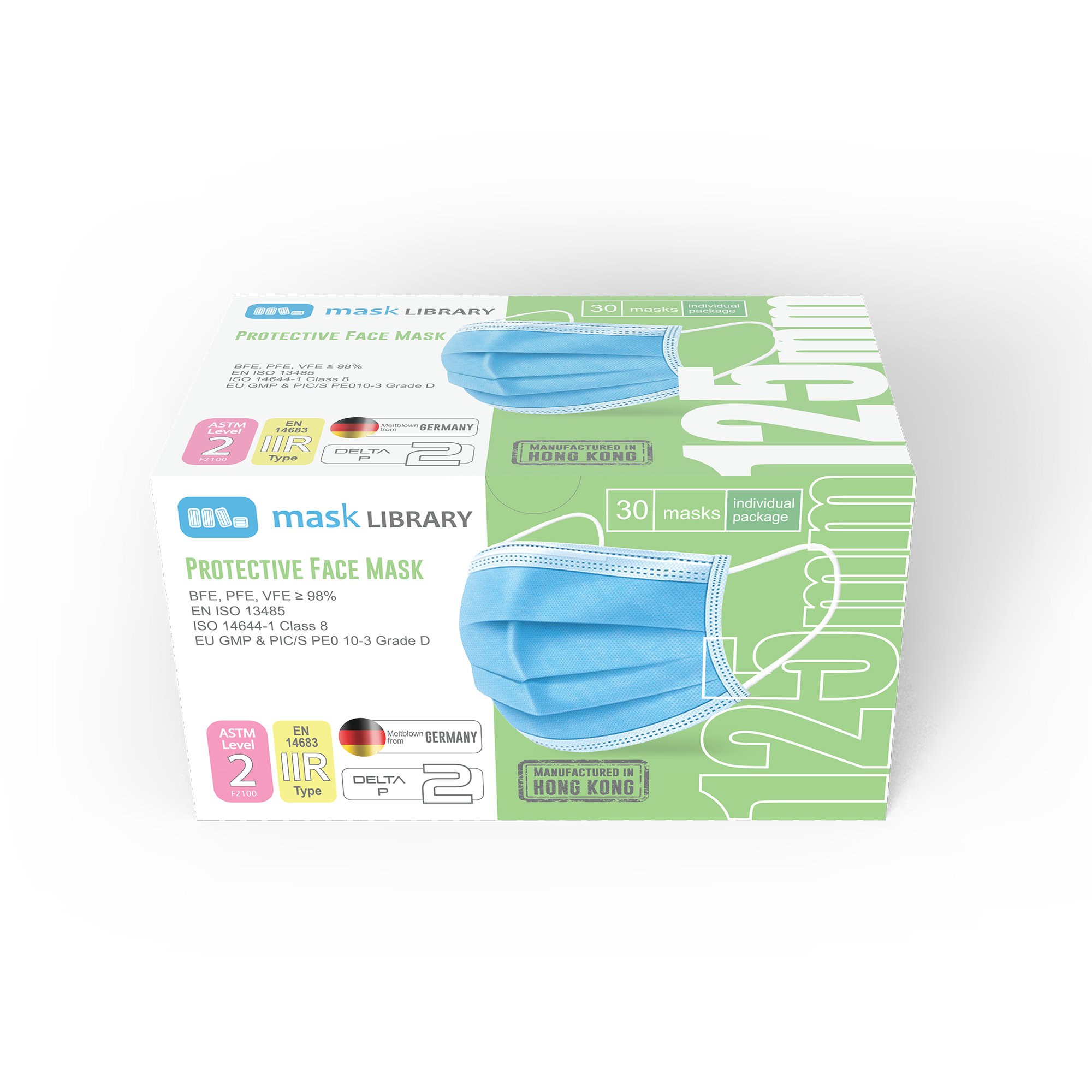 小童口罩 ASTM Level 2 (30 個一盒，獨立包裝) – masklibrary.hk